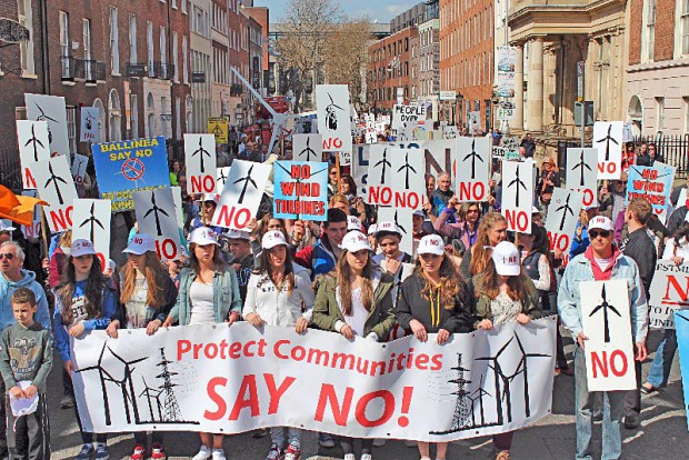 Thousands rally against pylons and industrial-scale wind farms | An ...