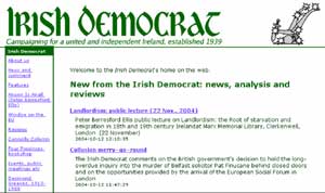 New look for Irish Democrat website | An Phoblacht