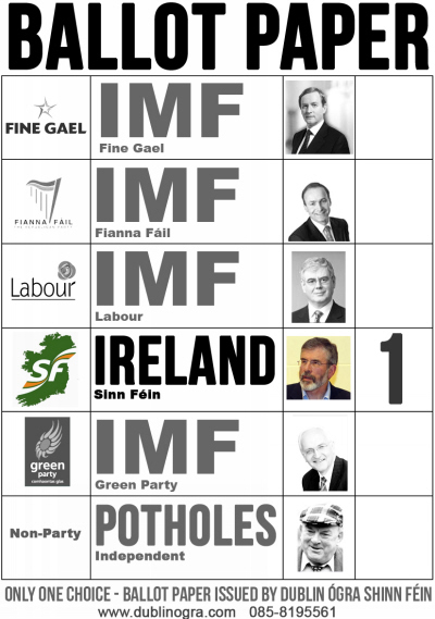 Ógra Shinn Féin sample ballot paper | An Phoblacht